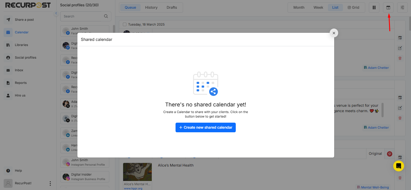 How to use Queue feature on RecurPost