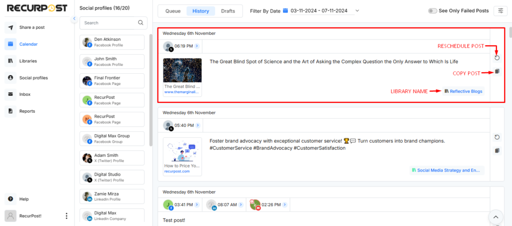 How to use Queue feature on RecurPost
