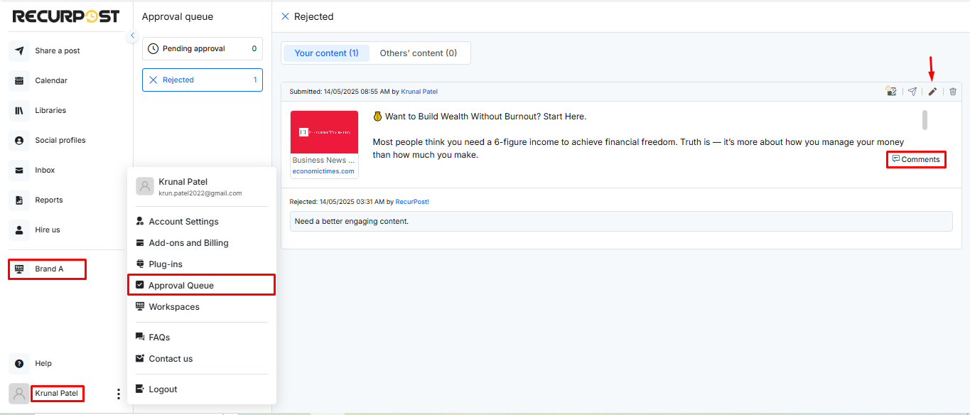 Approval Queue FAQs - RecurPost