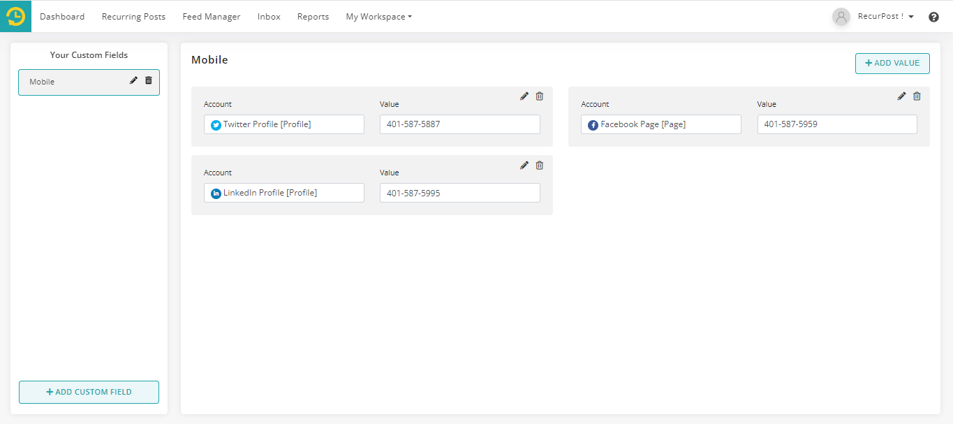 How To Use Custom Field In Recurpost Recurpost 1635